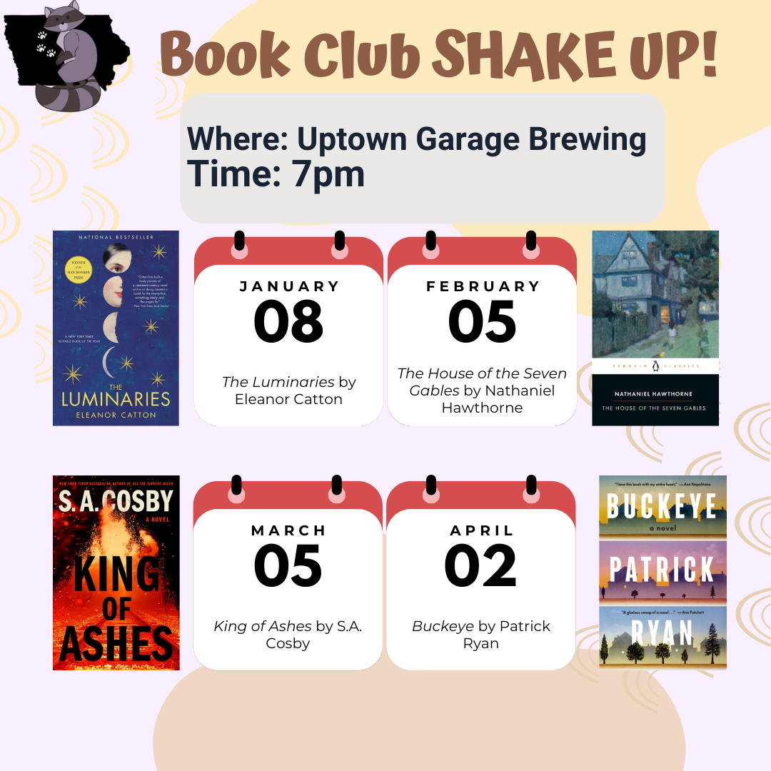 Book Club Shake Up — Wandering Raccoon Books